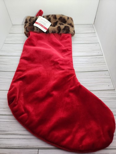 Ashland Red "Cheetah" Christmas Stocking 17 Inch NWT | eBay