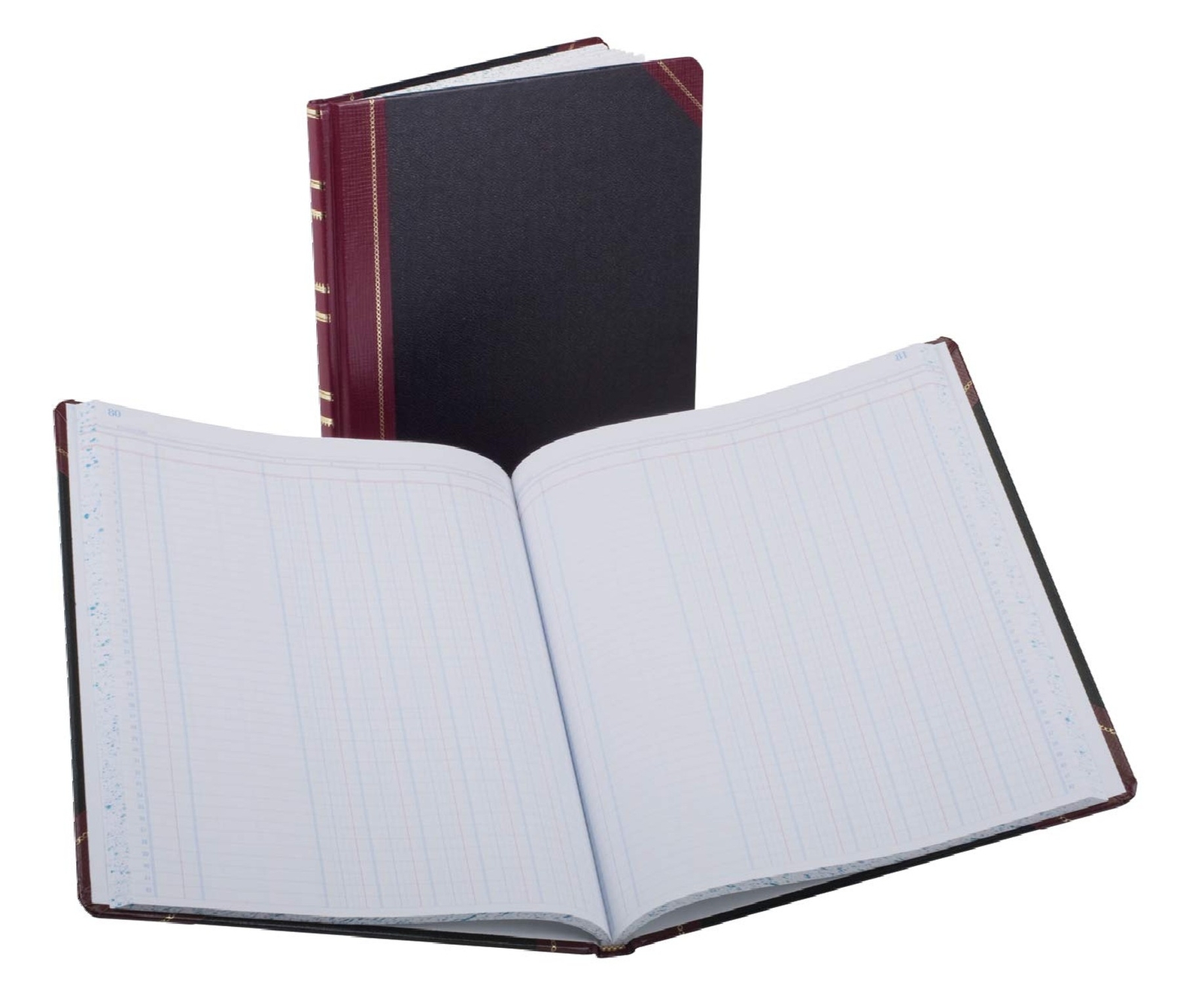 Boorum & Pease Series Columnar Book, 6 Column, 150 Page, Black/Red ...