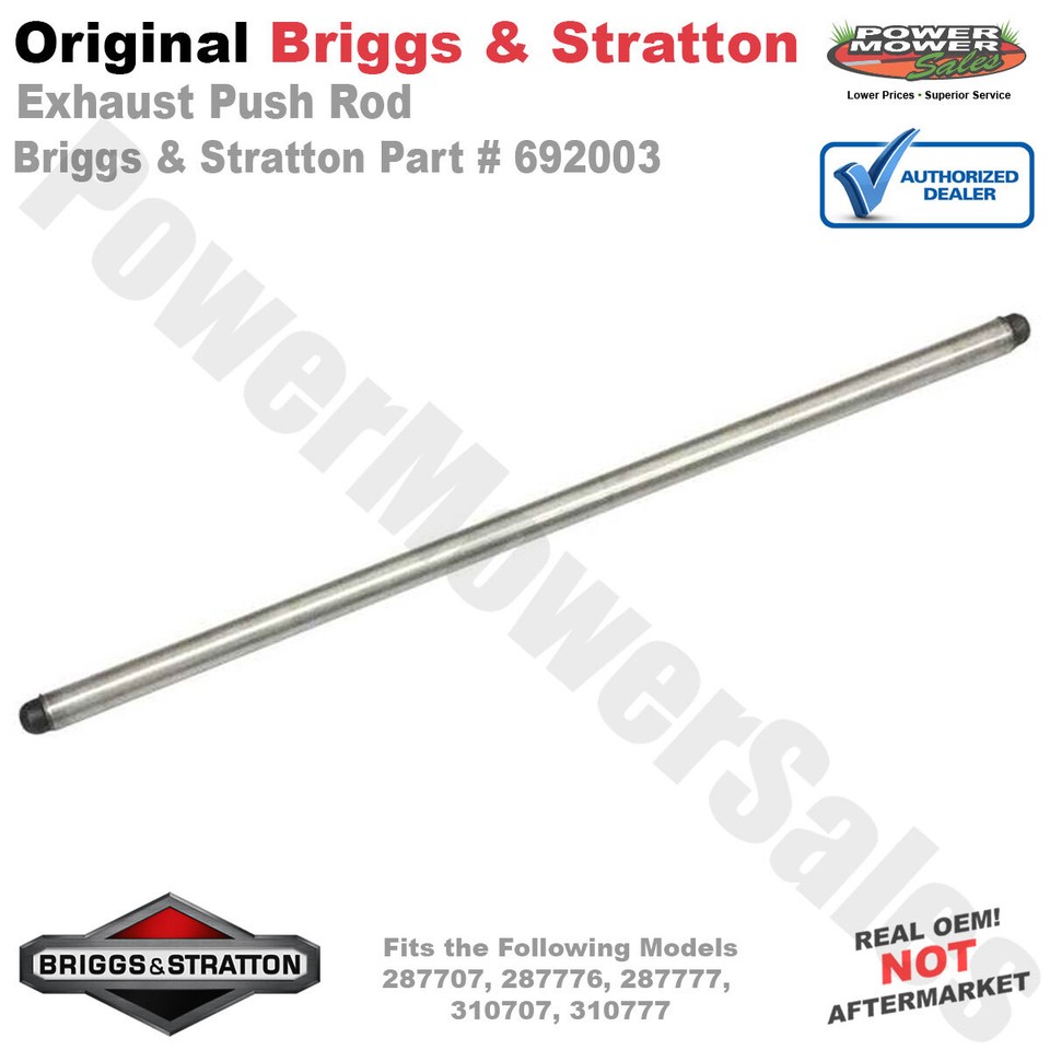 Briggs & Stratton Intake Push Rod for Mowers / 287707 287776 / 692003 ...