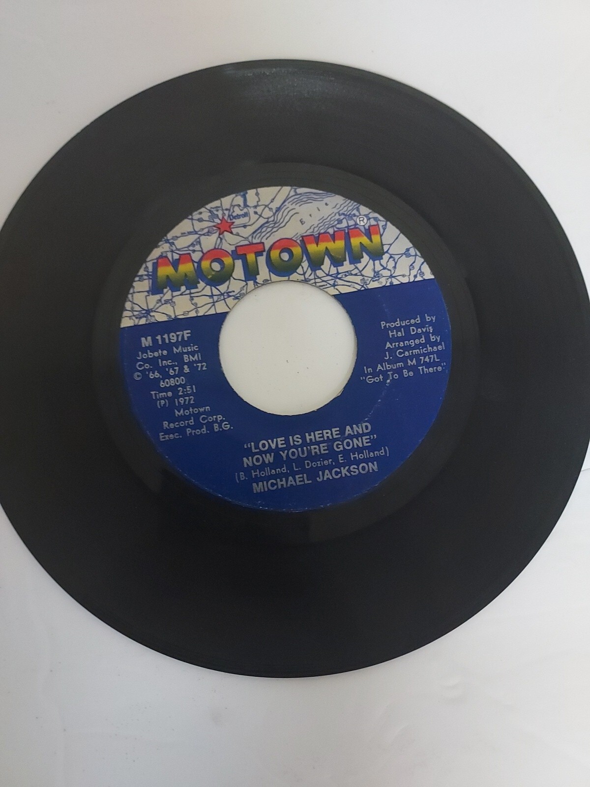 45 RPM Vinyl Record Michael Jackson Rockin Robin VG