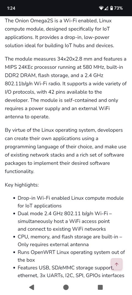 New Onion Omega 2S+ SoC OM-O2SP WiFi Linux OpenWRT Transceiver Modules 109 Avail | eBay