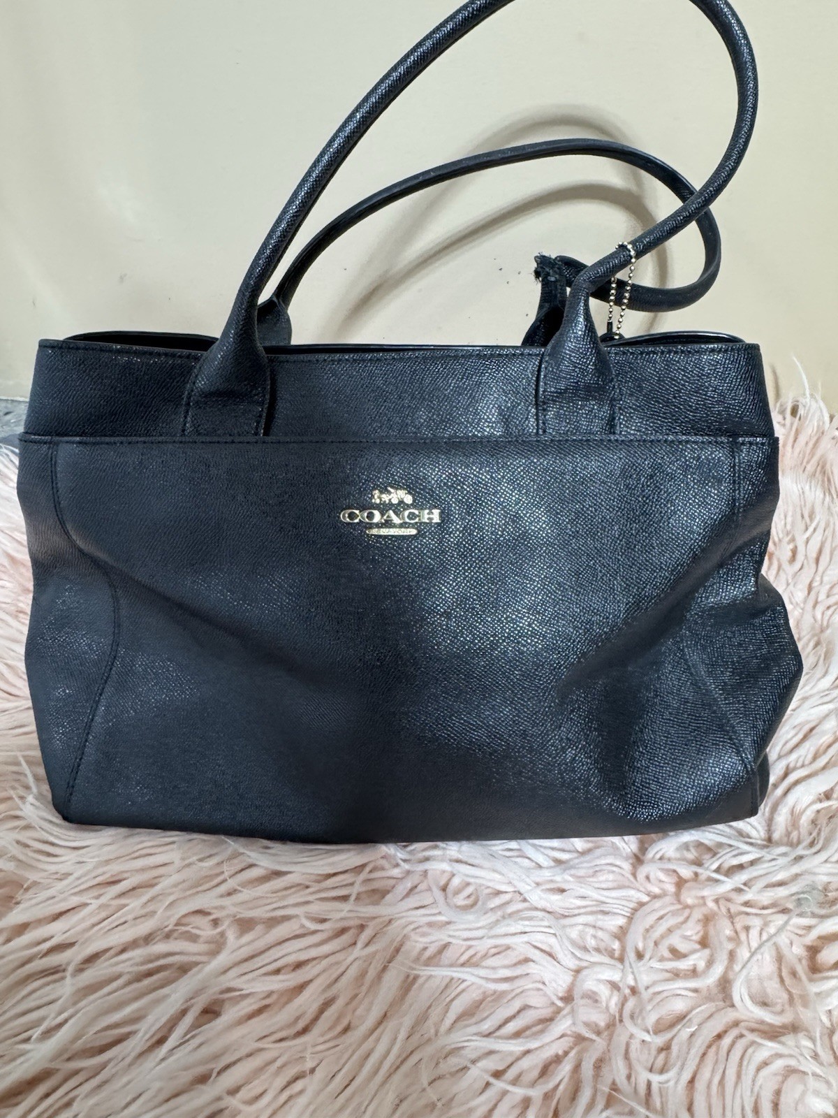 COACH Authentic Tote Bag Crossgrain Leather Cowhide O… - Gem