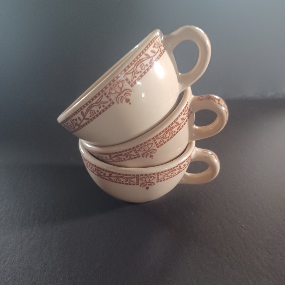 Lot 3 Vtg Restaurant Ware Wallace Desert Ware Coffee Cups Art Nouveau ...