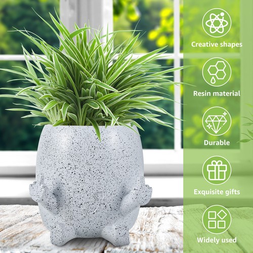 Smiling Plant Pot with Middle Fingers Up Funny Middle Finger Succulent ...