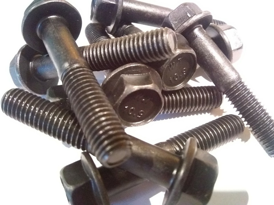 (8) M8-1.25x45 Metric M8x45 Hex Flange Bolts PT Gr 10.9 Europa Asia ...