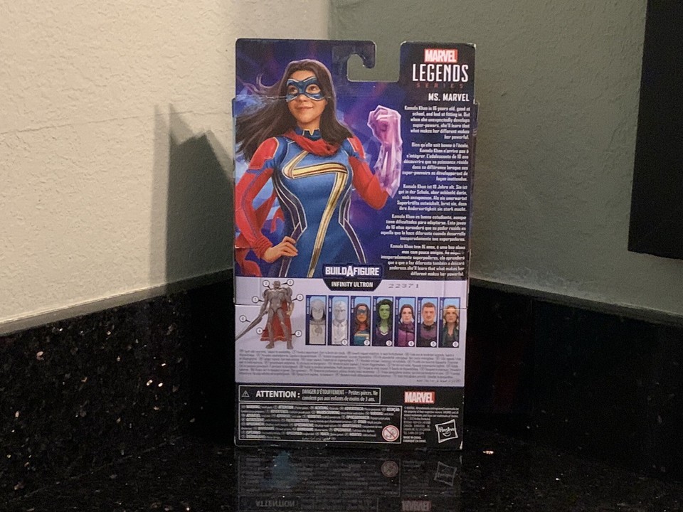 Marvel Legends Series Ms Marvel Action Figure & BAF Infinity Ultron ...