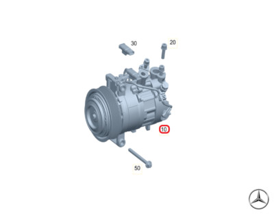 Original MERCEDES-BENZ A0008304702 Kompressor, Klimaanlage W205 C205 ...