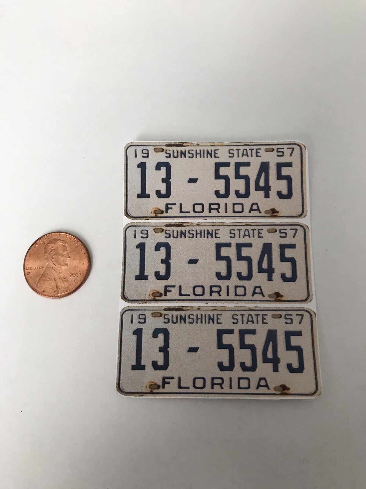 1/5 scale 1957 Florida license plate decals for your r/c car or truck ...