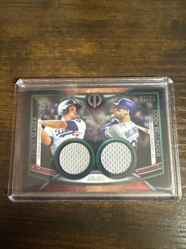 2020 Topps Tribute - Dual Player Relics Cody Bellinger, Corey Seager # ...