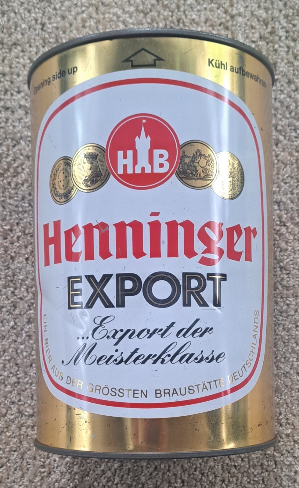 HENNINGER EXPORT BEER CAN MINI KEG 1 gallon German | eBay