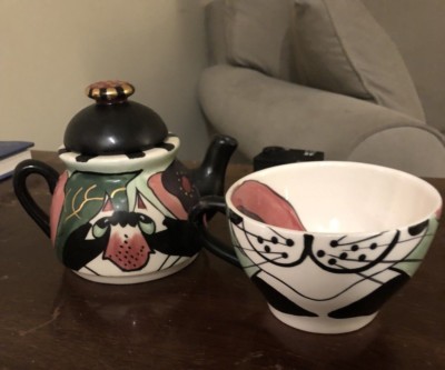 Character Collectibles 2002 Lynda Corneille Clancy Tea Pot 5" w/lid and ...