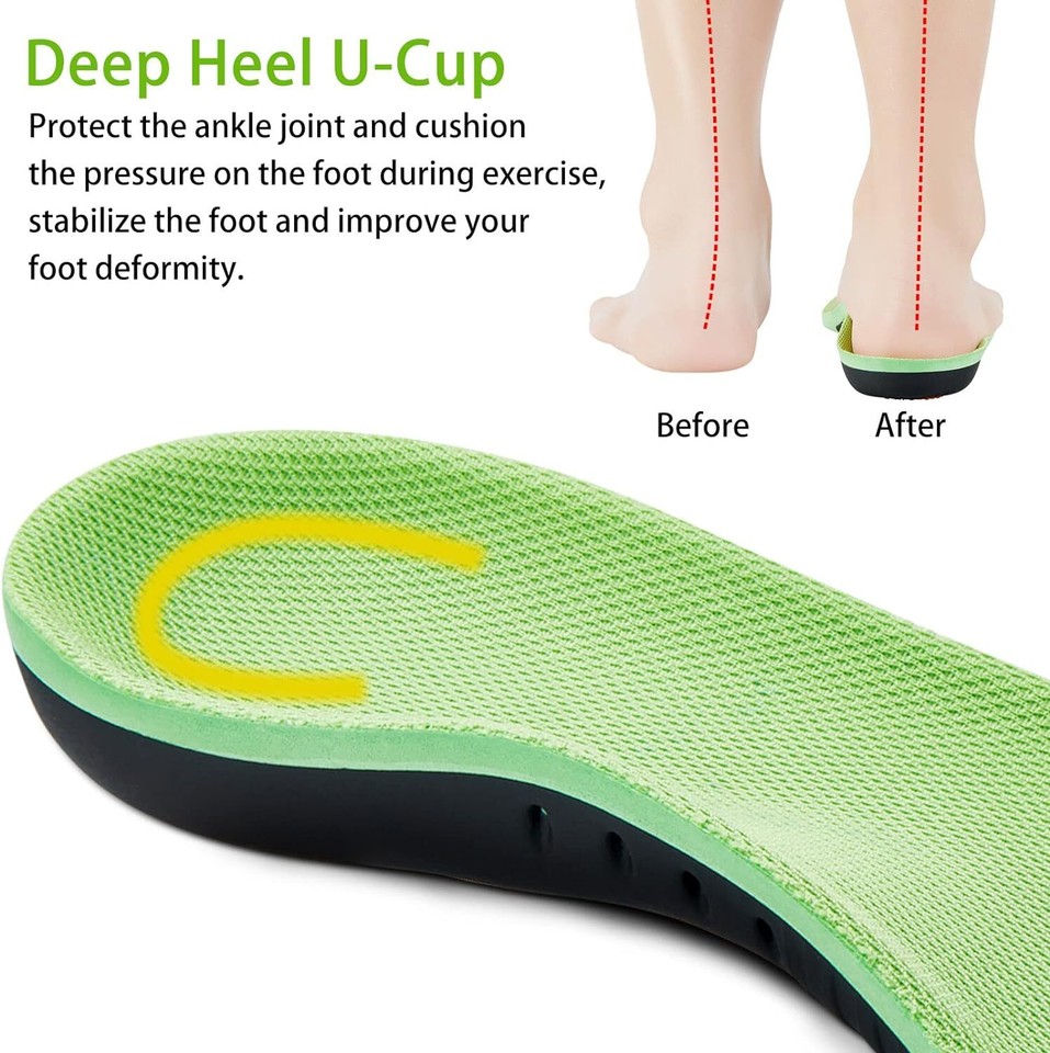 Orthotic Insoles Plantar Fasciitis Arch Support Insoles Work Boot ...