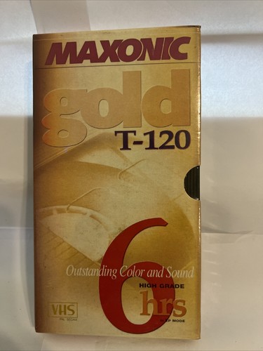 Maxonic Gold T-120 6 hours EP mode vhs tape High Grade Sealed New ! | eBay