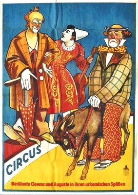 Original vintage poster GERMAN CIRCUS FAMOUS CLOWNS c.1910 | eBay