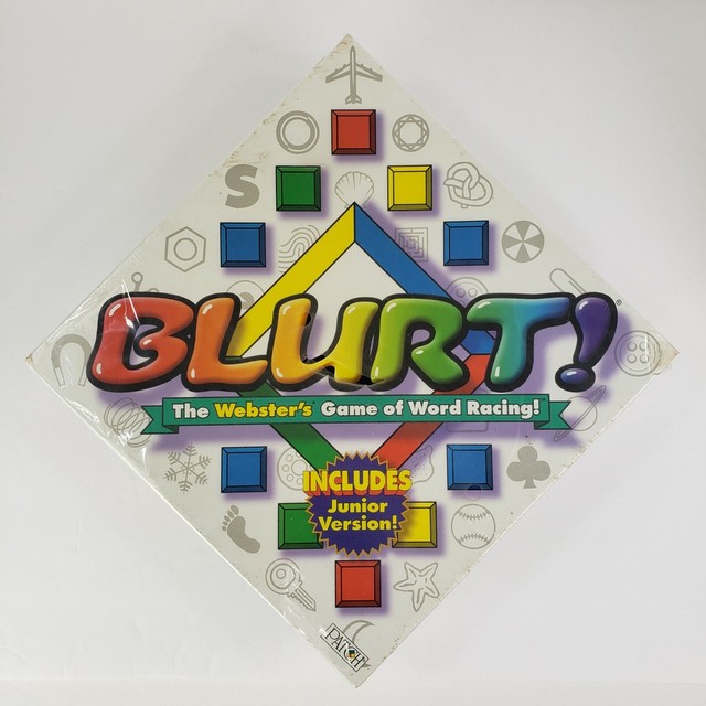 Blurt The Websters Game of Word Racing Includes Junior Version 1992 ...