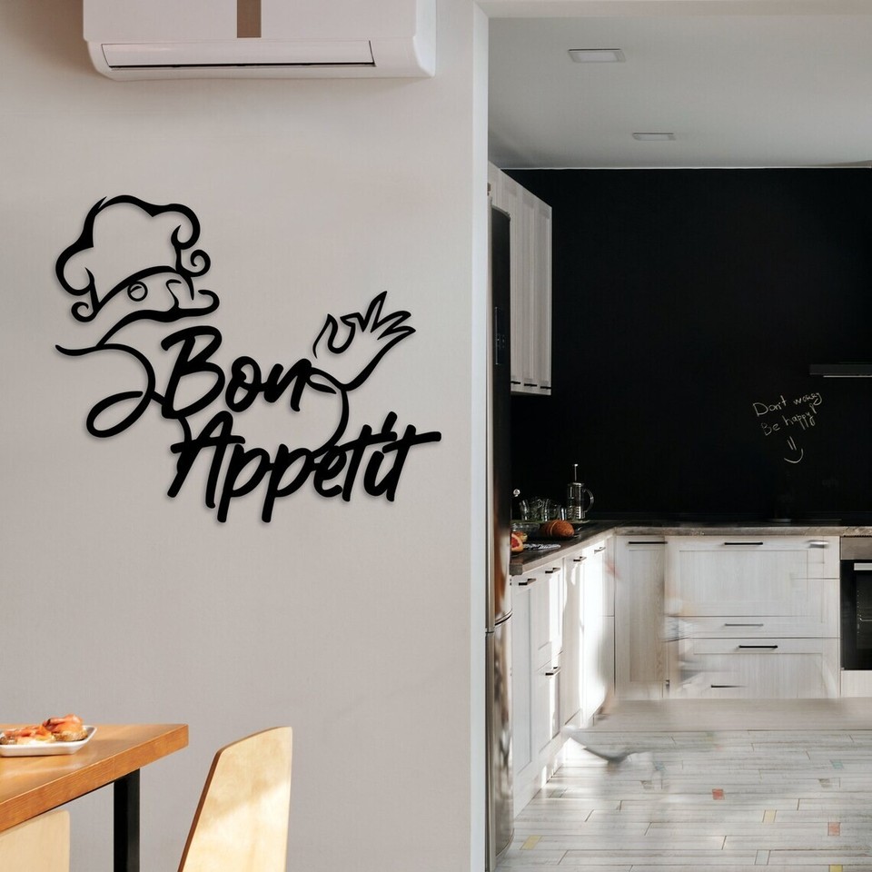 Bon Appetit Metal Signs, French Kitchen Sign Restaurant Dining Room ...