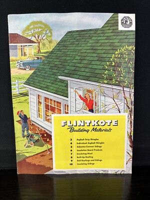 VTG Store Catalog Flintkote Building Materials New York NY SALES AD ...