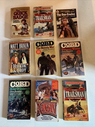 LOT OF 9: ADULT WESTERN Paperback Books MIXED AUTHORS VINTAGE !!!! | eBay