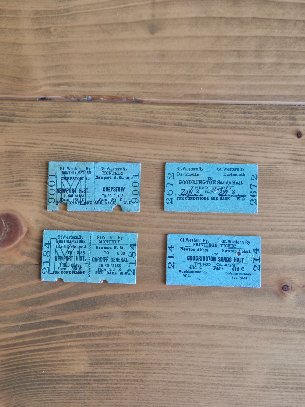 Great Western Railway GWR Tickets (4) (see description) | eBay UK