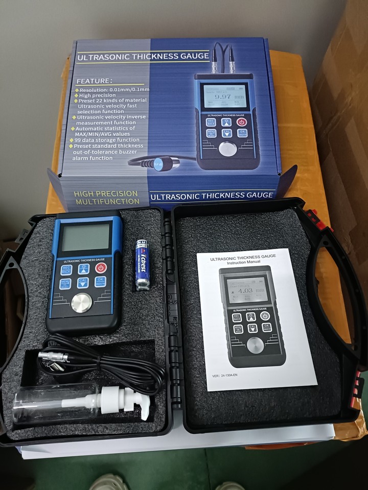 Digital Ultrasonic Thickness Meter Tester Testing Gauge 0.8-500MM Steel ...