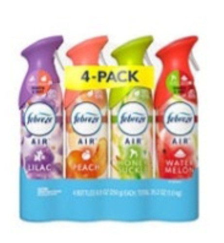 FEBREZE AIR "LIMITED EDITION" SPRING/SUMMER SCENT FRESHENER SPRAY. 4pk ...
