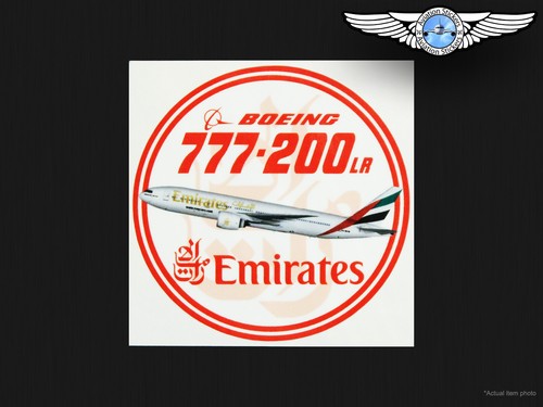 EMIRATES AIRLINE BOEING B777 B 777 LR LONG RANGE ROUND DECAL / STICKER ...