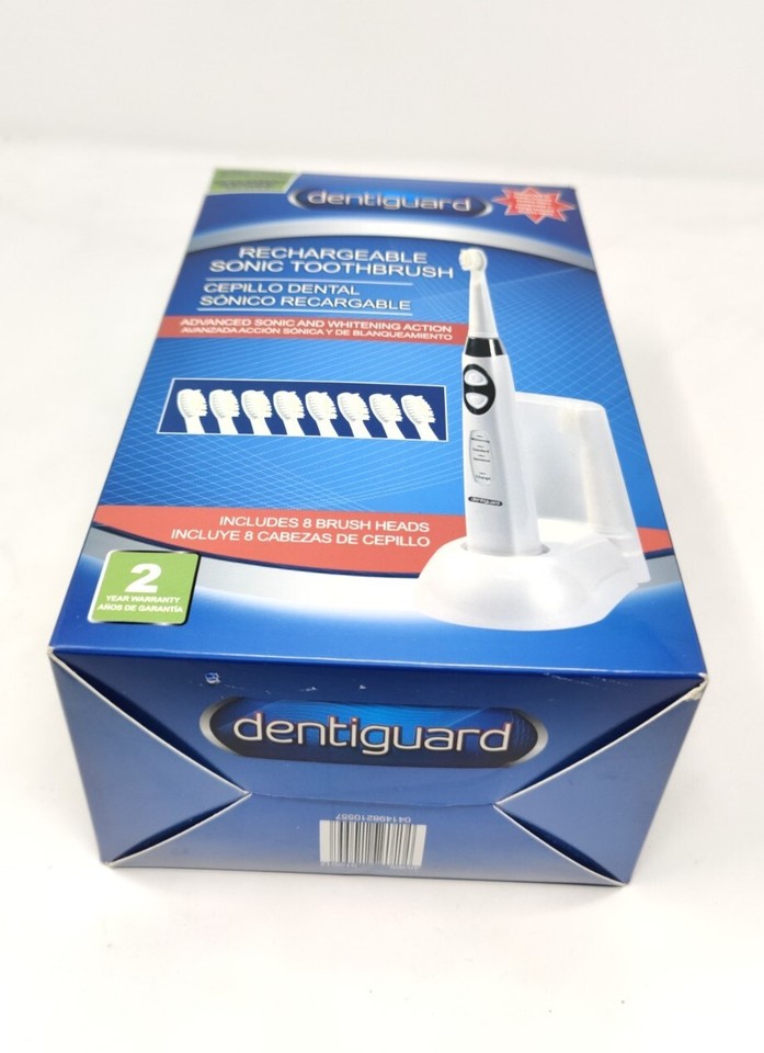 NEW Rechargeable Dentiguard SONIC TOOTHBRUSH 8 Brush Heads 3 modes | eBay