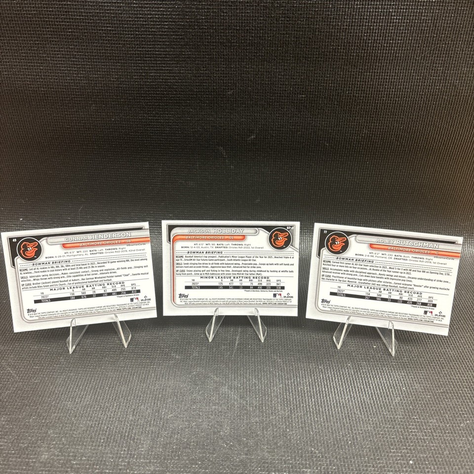 2024 Bowman Chrome Mojo Jackson Holliday Gunnar Henderson Adley ...