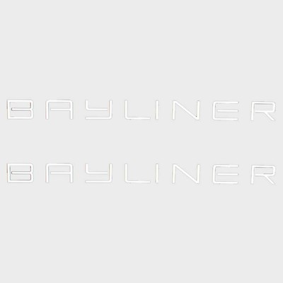 Bayliner Boat Logo Decals | White Stickers (Pair) | eBay