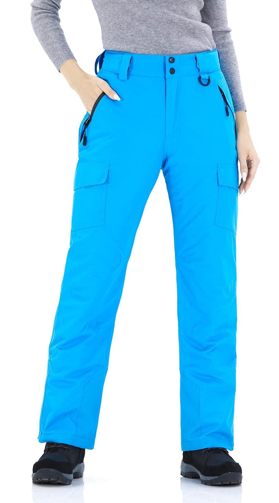 Wulful Womens Insulated Snow Ski Pants Waterproof Winter Snowboarding ...