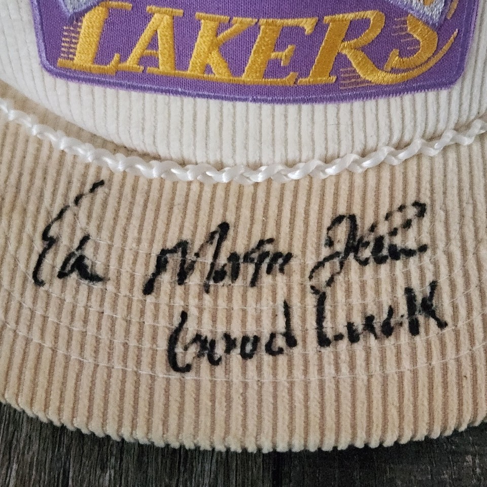 Vintage 80's Ervin Magic Johnson Auto Signed Lakers Championship ...