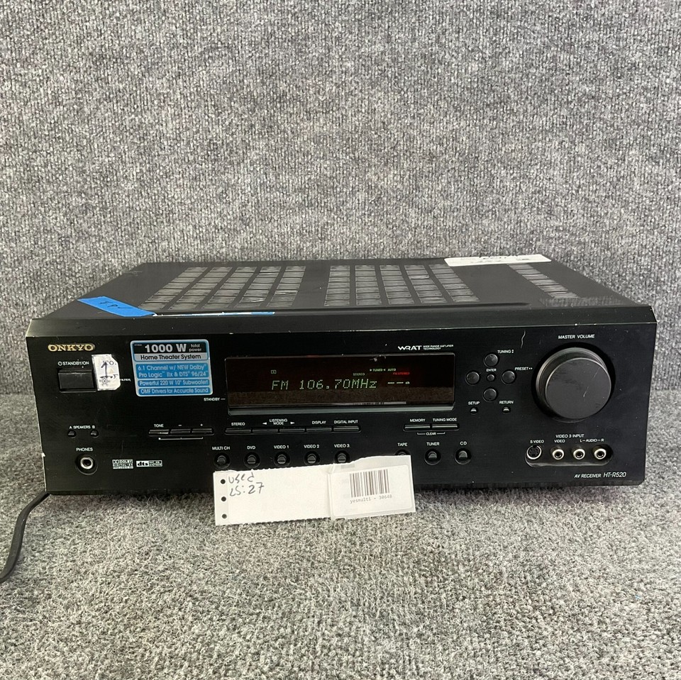 Onkyo HT-R520 6.1 Ch AV Receiver 🎶 1000W Dolby Surround – Black | eBay