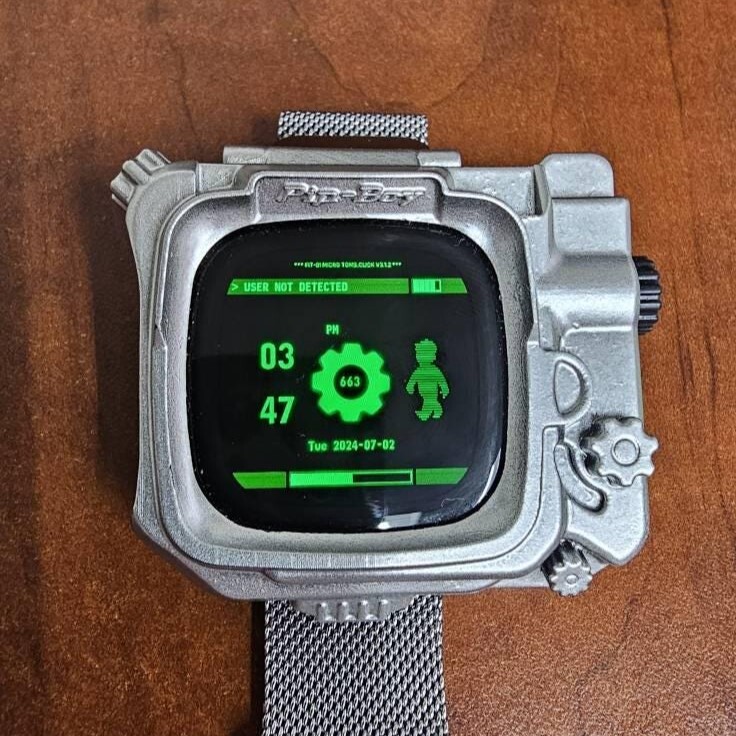 Fitbit watch custom case Fallout, Pip Boy style, TV, Lucy, 45mm | eBay