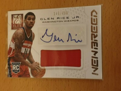 2013-14 Elite Glen Rice Jr Rookie Jersey Autograph Card #ed/499 ...
