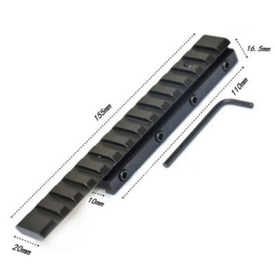 155mm Long Extended Flat Scope Mount Base Riser 20mm Weaver Picatinny ...