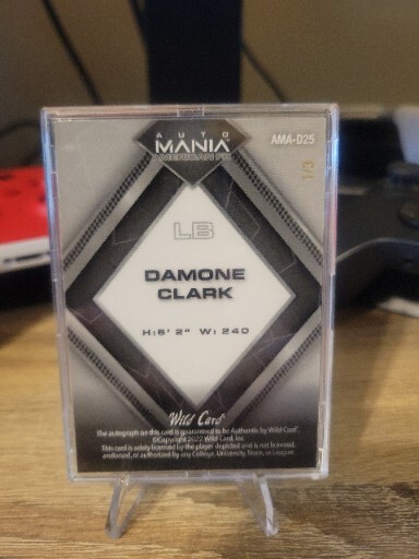 2022 Wild Card Auto Mania Damone Clark Auto Declaration Disco #D 1/3 | eBay