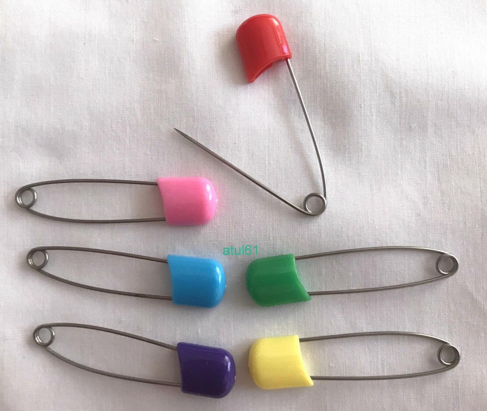 Coloured Baby Nappy Diaper Cloth Pins Safety Pins Nappies Craft Clips ...