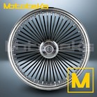 21" 21X3.5 FAT SPOKE WHEEL 52 STAINLESS BLACK FOR HARLEY SOFTAIL FRONT ...