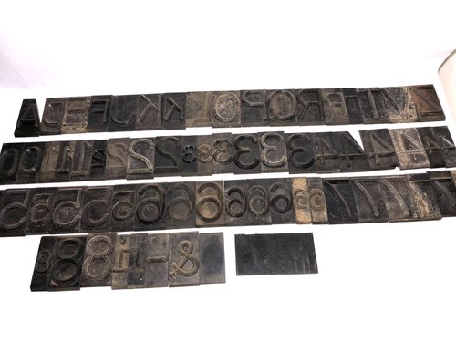 Derlin Leather Working Stamping Reverse Letters Numbers Lot for Press ...