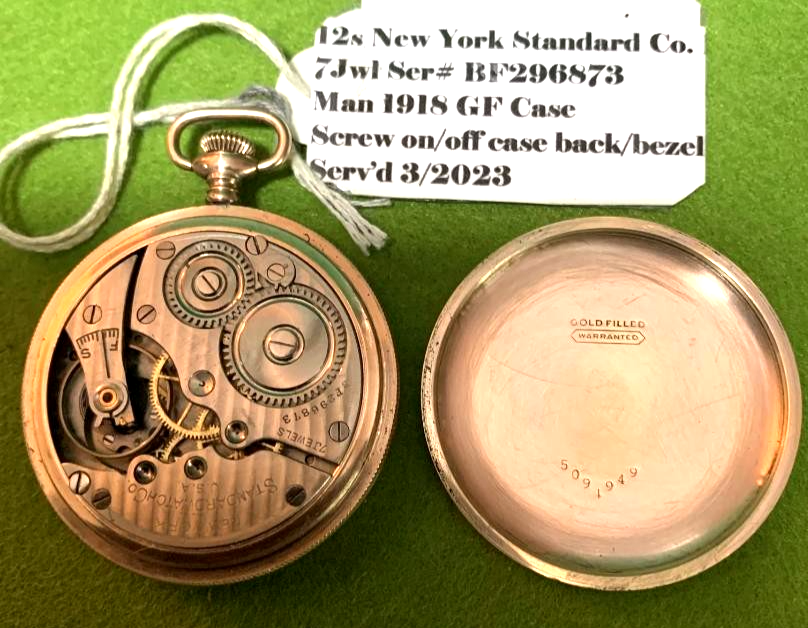 New York Standard Pocket Watch 12s, 7 jw Pocket Watch. engraved GF Case ...