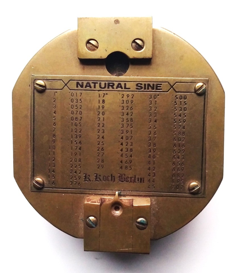 Brass K Koch Berlin Natural Sine Compass | eBay UK