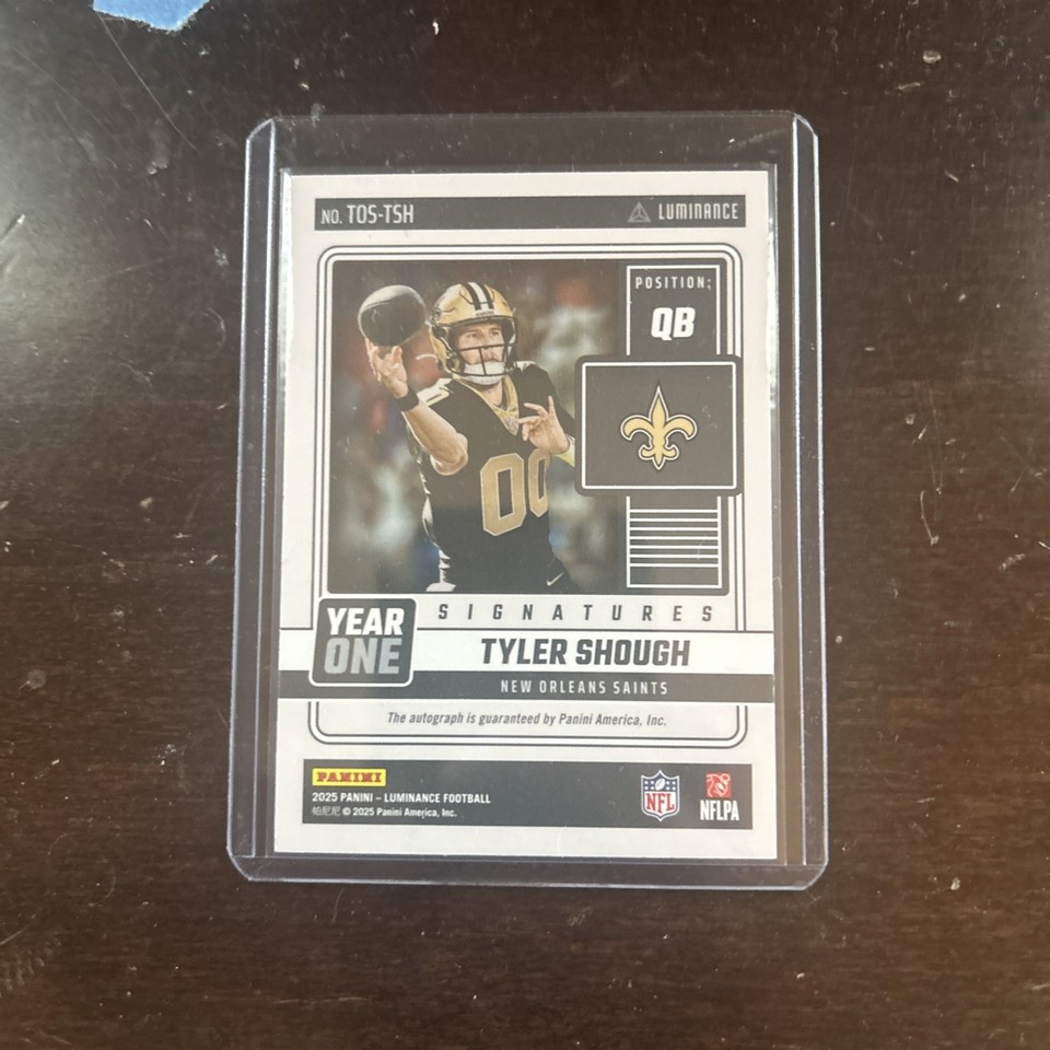 2025 Panini Luminance Tyler Shough RC Year One Signatures On Card ...