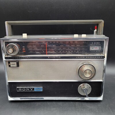 Rare Vintage Sony Transistor Radio TFM-1000WB Super Sensitive 1968 ...