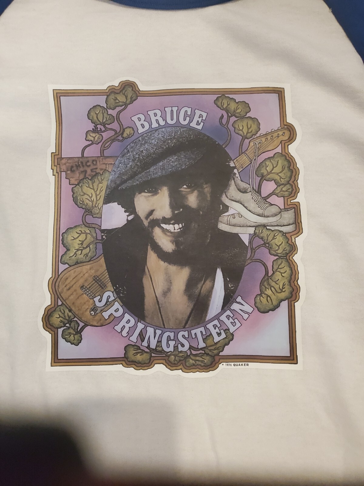 BRUCE SPRINGSTEEN Large Raglan Baseball Style 1970's Vintage Shirt ...