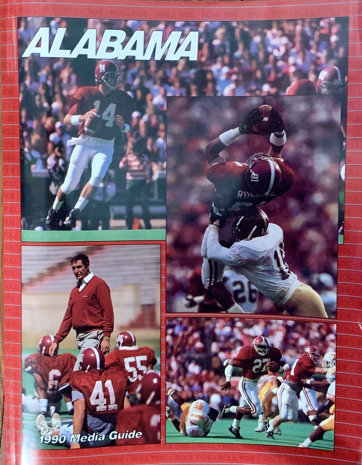 1990 - Alabama Crimson Tide Football Media Guide - Gene Stallings - Jay ...