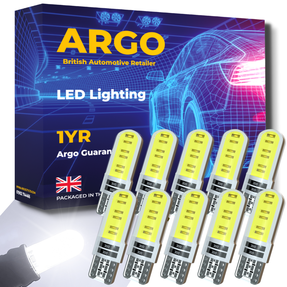 10x T10 501 Car Led Side Light Bulbs Error Free Canbus Silica Xenon ...