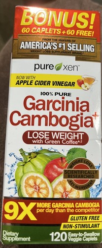 Pure Xen 100% Pure Garcinia Cambogia Apple Cider Vinegar 120 Caps BBD ...