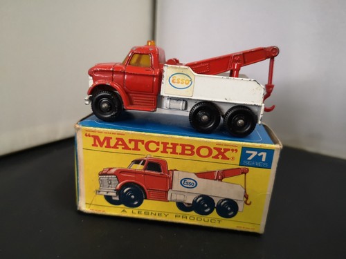 P795-MATCHBOX LESNEY No71C FORD HEAVY WRECK TRUCK WITH BOX.AMBER ...