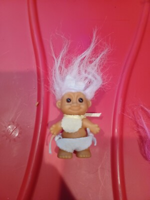 Vintage Russ Troll Doll Crawling Baby Pastel Pink Hair Easter Bunny ...