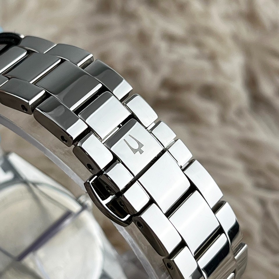 Bulova Surveyor Diamond Blue Dial Stainless Steel Strap Women's Watch ...